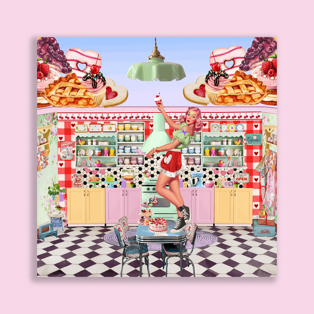 "The Old Maids" Series – ¡Fifi Gi! Storied Collage Art